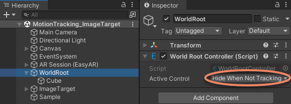 MotionTracking_ImageTarget — EasyAR Sense Unity Plugin 4.5.0 documentation